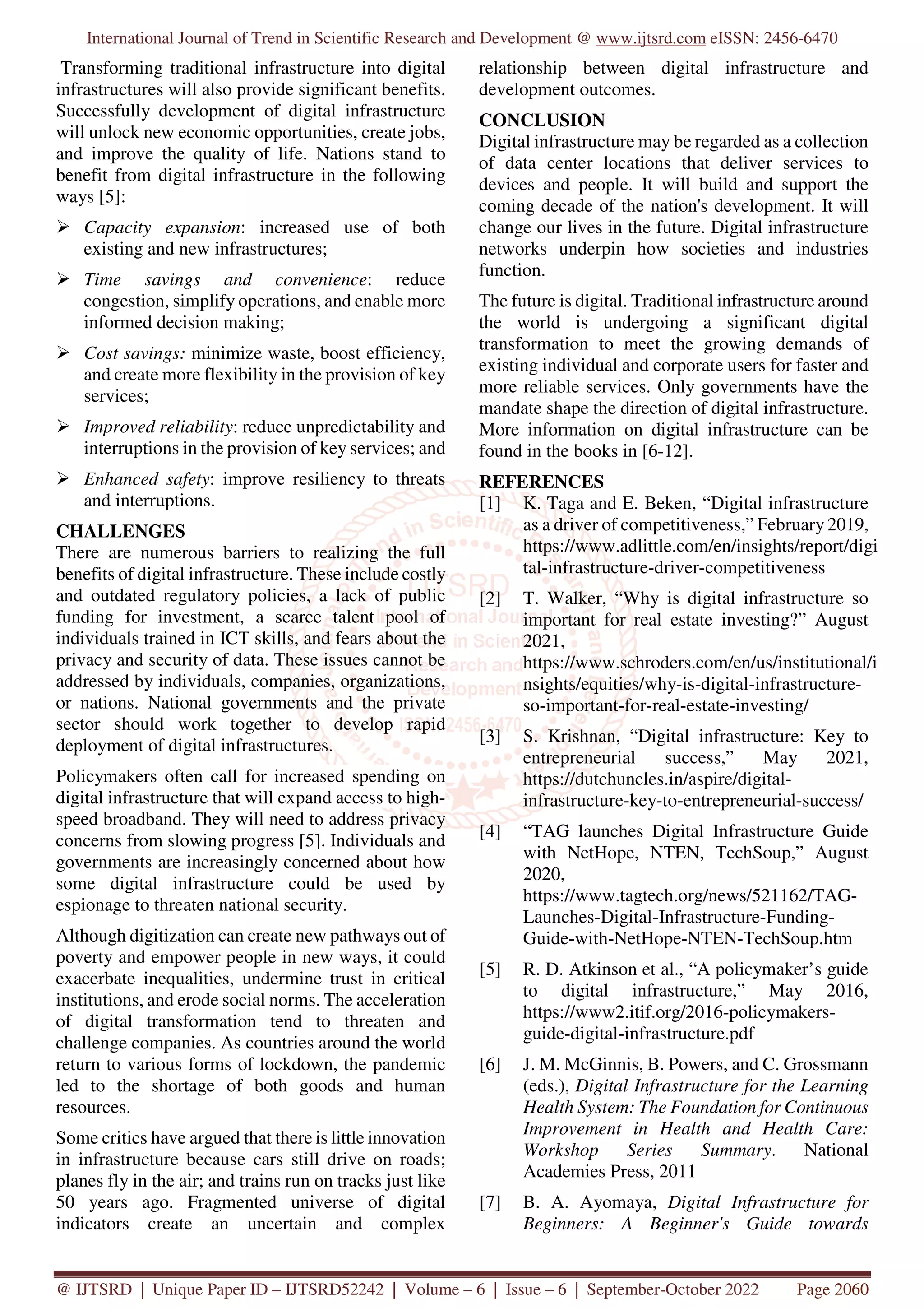 Digital Infrastructure A Mini Review | PDF
