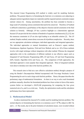 Bender’s Decomposition Method for a Large Two-stage Linear Programming ...