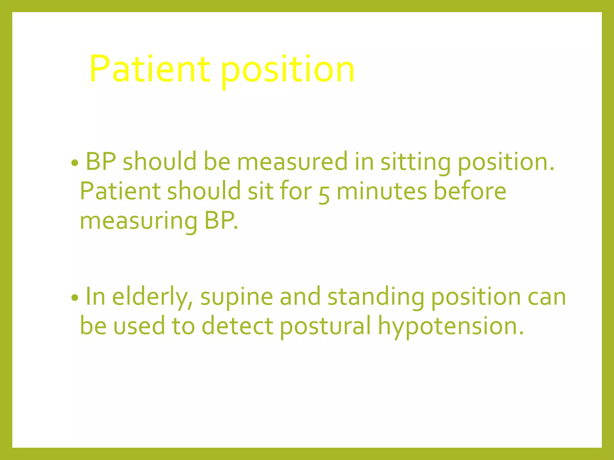 Blood Pressure Measurement | PPTX