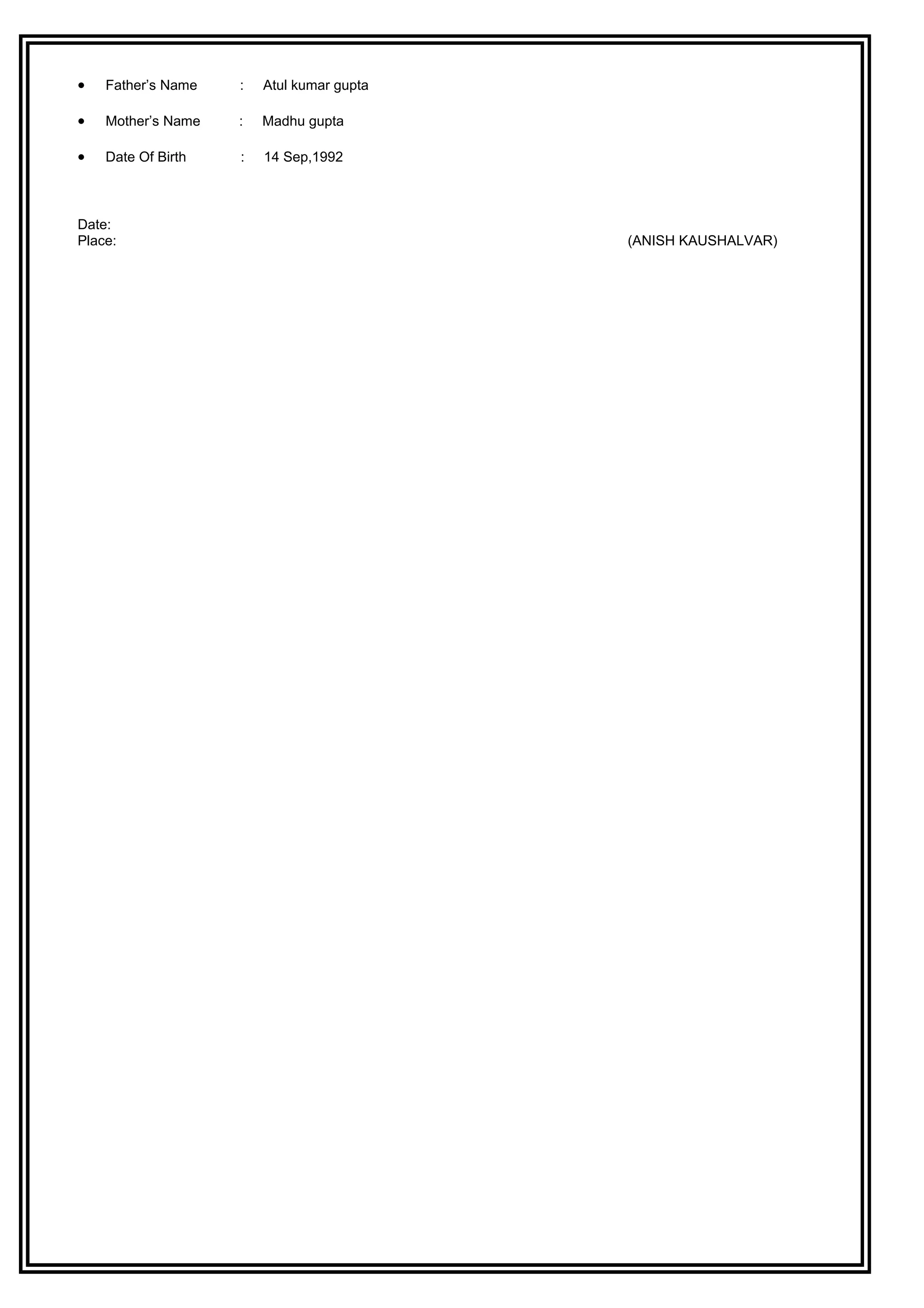 Anish Resume | DOC | Civil Engineering Industry | Industries