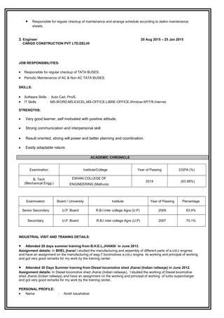 Anish Resume | DOC