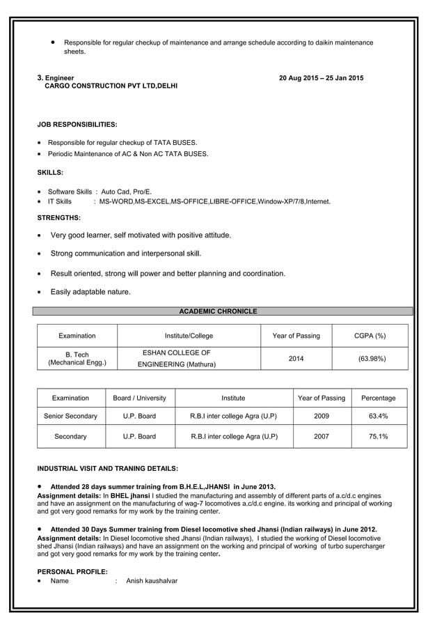 Anish Resume | DOC | Civil Engineering Industry | Industries