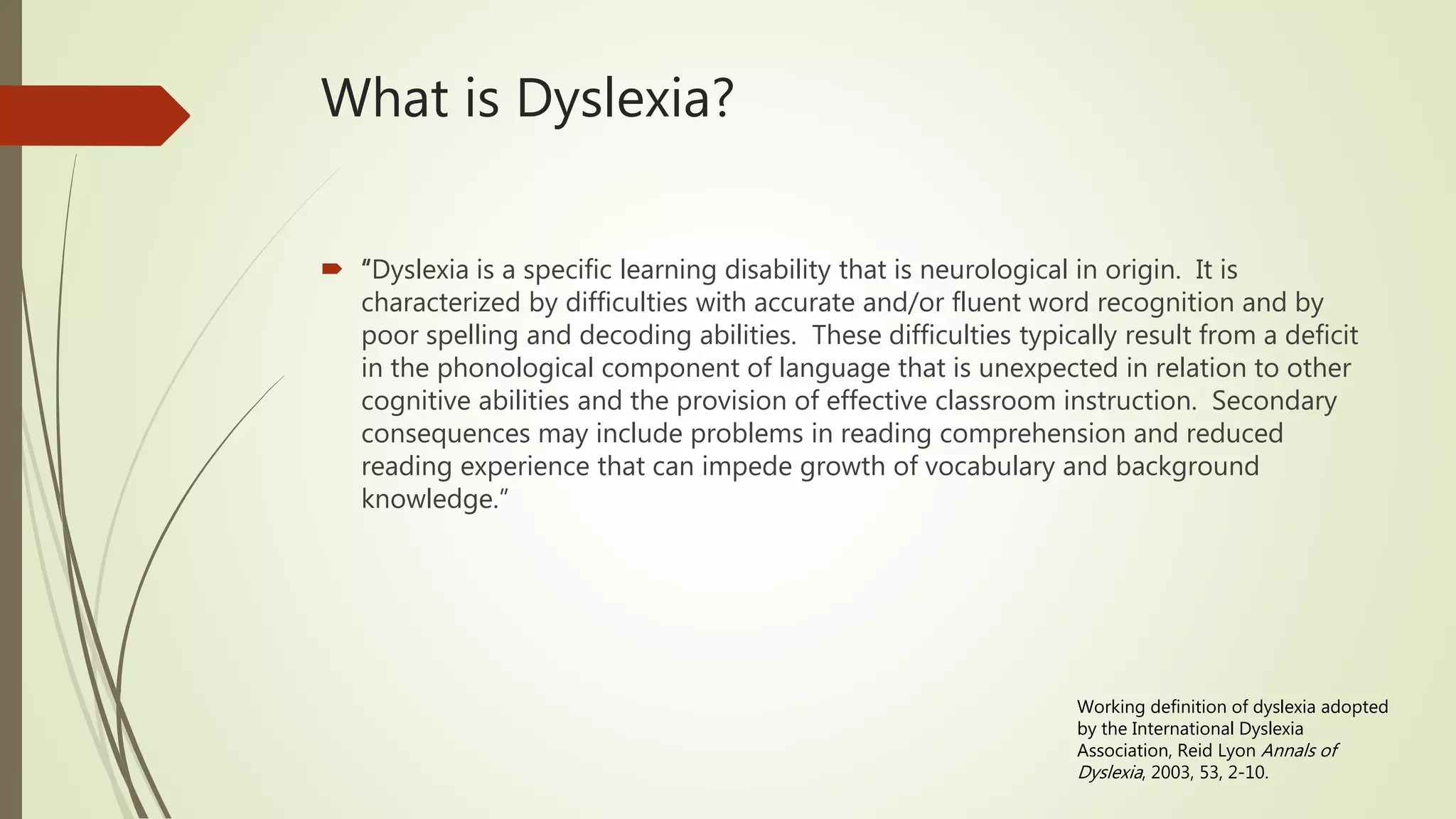 Dyslexia & MTA | PPTX