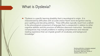 Dyslexia & MTA | PPTX
