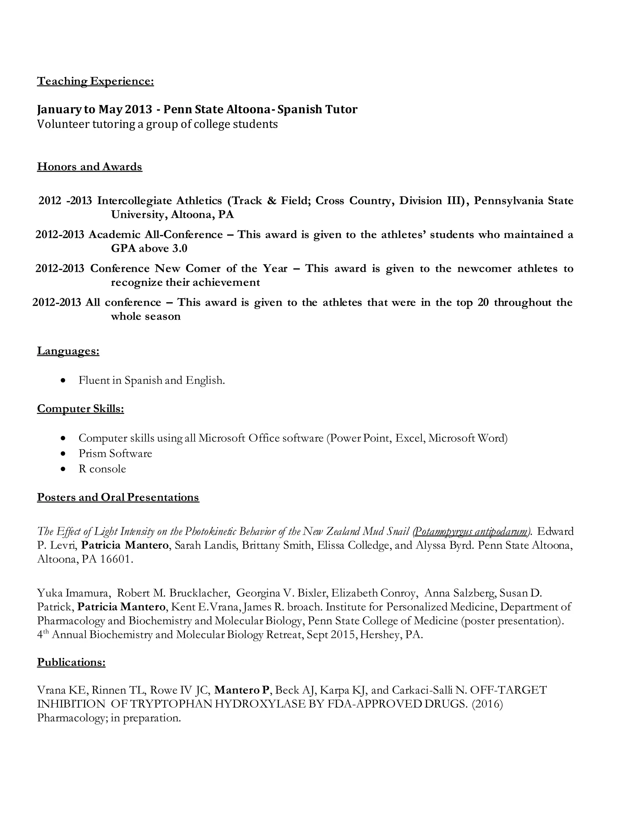 Masters CV BMS | PDF