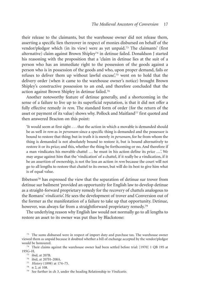 The Tort Of Conversion Sarah Green John Randall | PDF