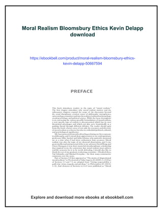 Moral Realism Bloomsbury Ethics Kevin Delapp | PDF