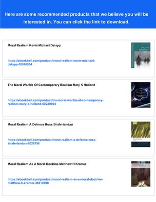 Moral Realism Bloomsbury Ethics Kevin Delapp | PDF