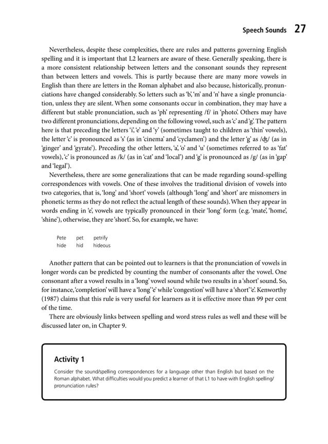 English Phonology And Pronunciation Teaching Pamela Rogersonrevell | PDF