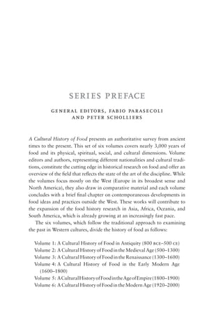 A Cultural History Of Food In The Modern Age Volume 6 Amy Bentley ...