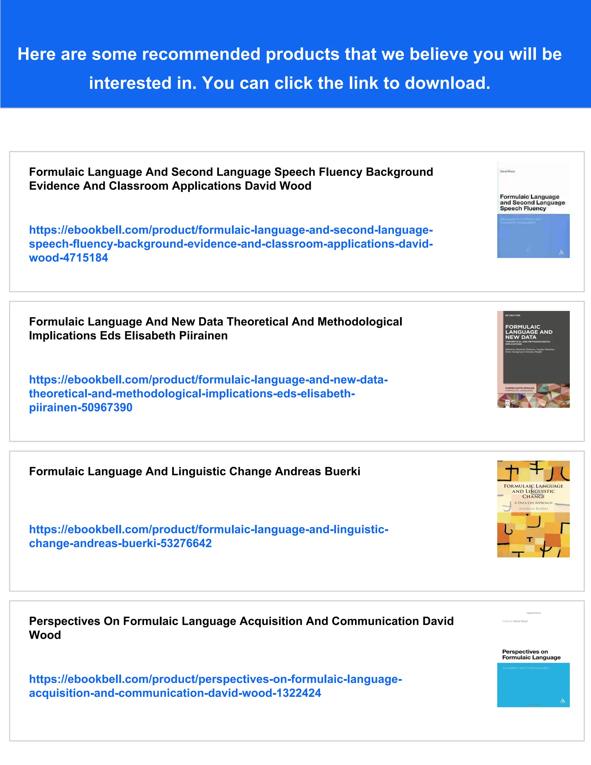 Formulaic Language And Second Language Speech Fluency Background ...