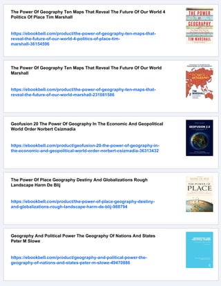 Geography Of Power Making Global Economic Policy Richard Peet | PDF