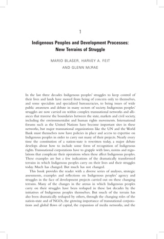 In The Way Of Development Indigenous Peoples Life Projects And ...