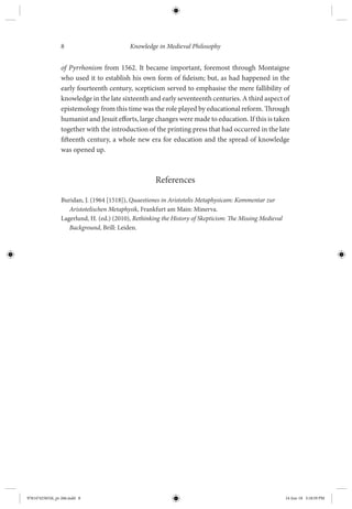 Knowledge In Medieval Philosophy Henrik Lagerlund Editor | PDF