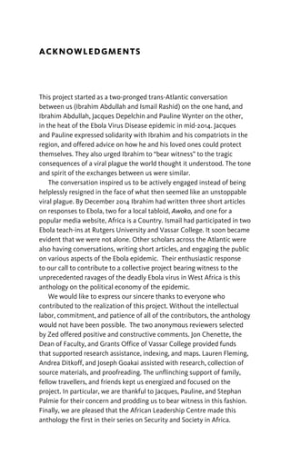 Understanding West Africas Ebola Epidemic Towards A Political Economy ...