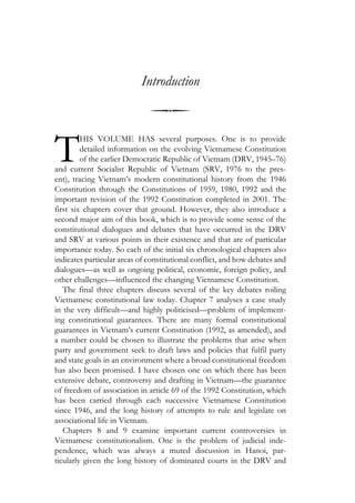 The Constitution Of Vietnam A Contextual Analysis Mark Sidel | PDF