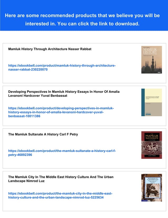 Mamluk History Through Architecture Monuments Culture And Politics In ...
