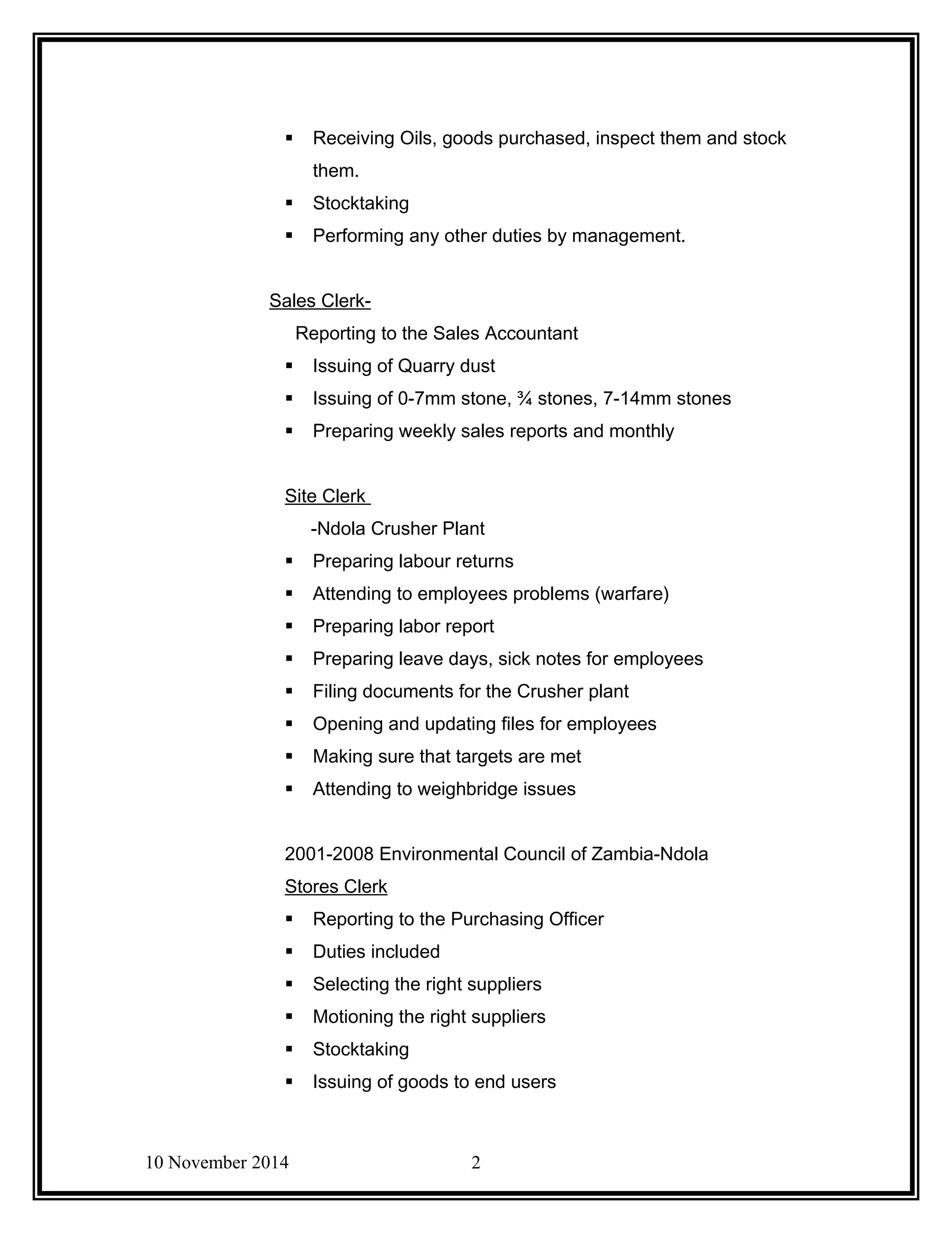 Lawrence Bwalya-CV | DOC