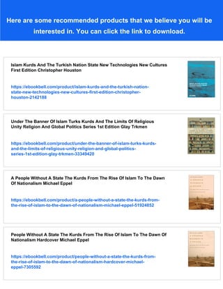 Islam Kurds And The Turkish Nation State Christopher Houston | PDF