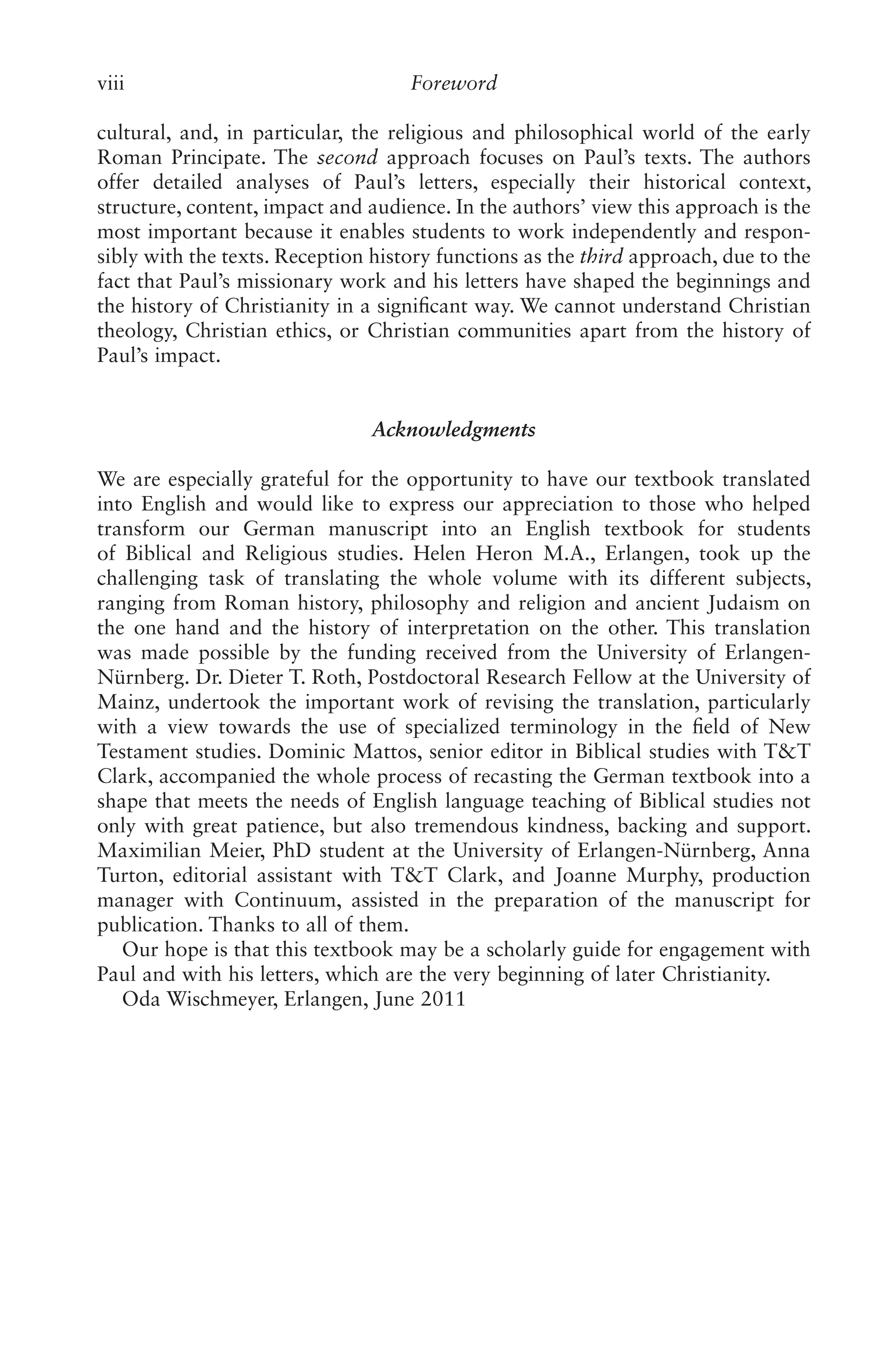 Paul Life Setting Work Letters Oda Wischmeyer Helen S Heron Editor | PDF