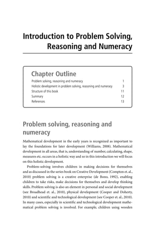 Problem Solving Reasoning And Numeracy Supporting Development In The ...