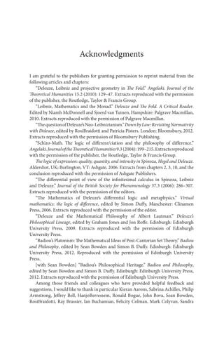 Deleuze And The History Of Mathematics In Defense Of The New Simon B ...