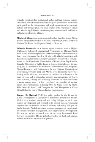 Land And Sustainable Development In Africa The Green Revolution Kojo ...