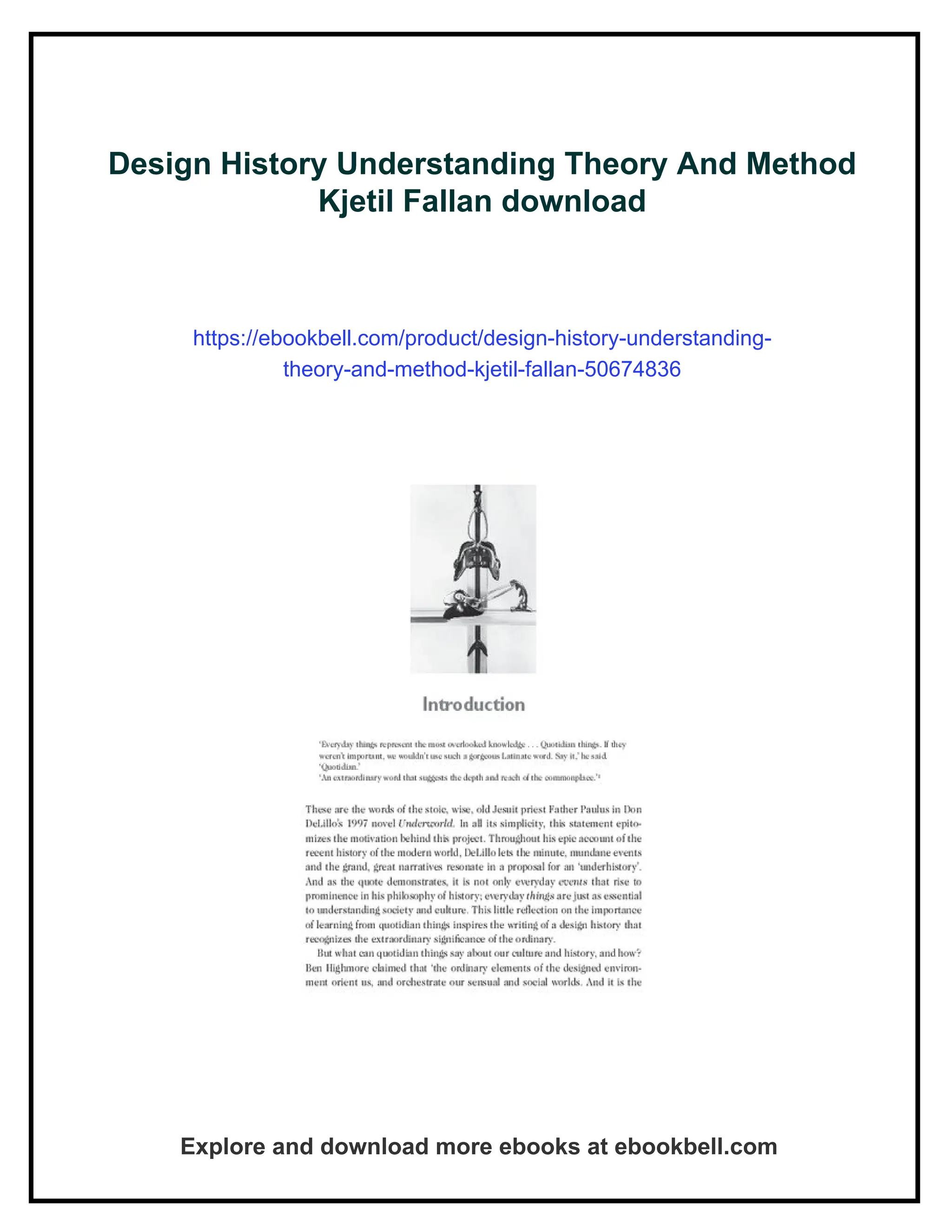 Design History Understanding Theory And Method Kjetil Fallan | PDF