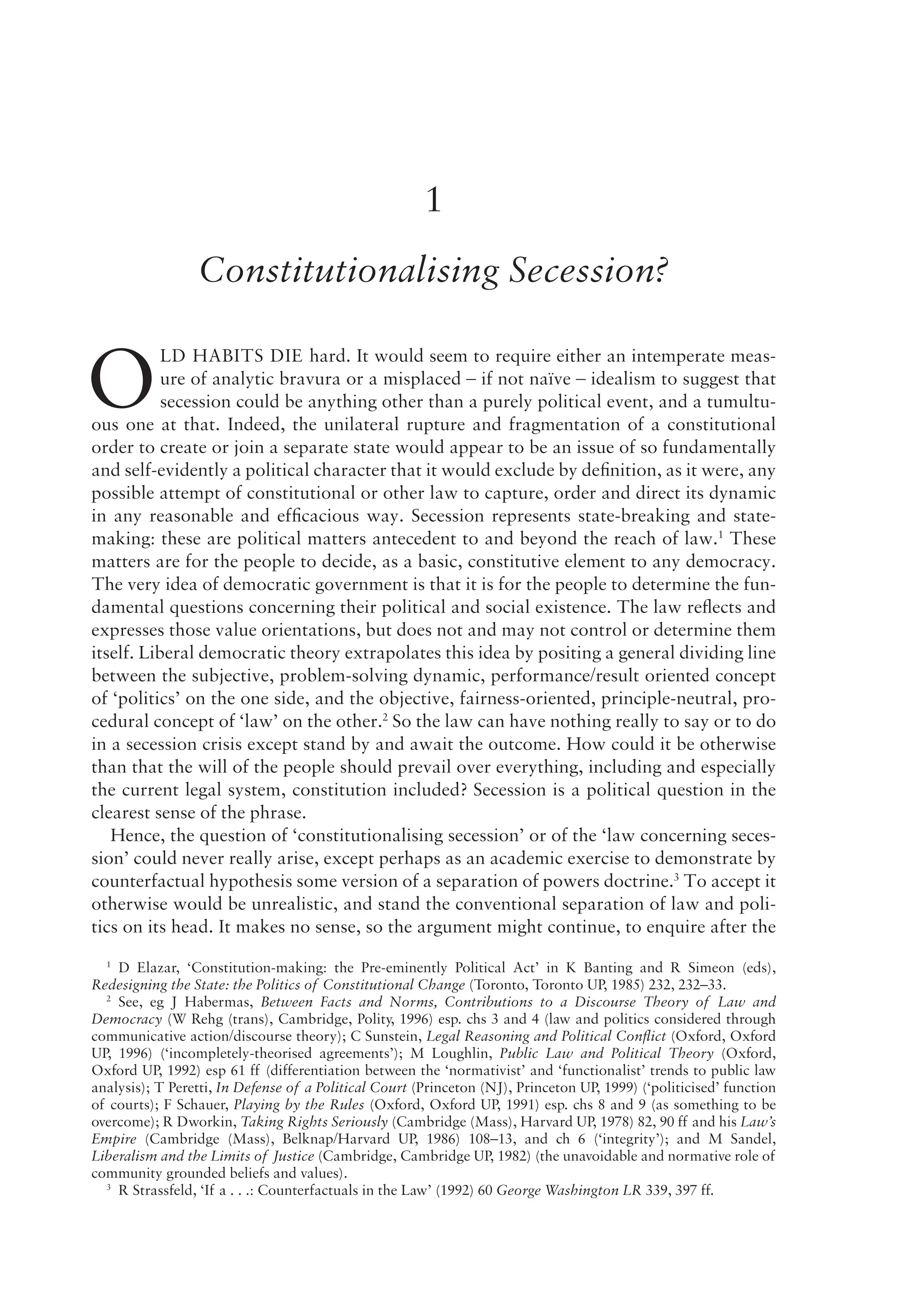 Constitutionalising Secession David Haljan | PDF