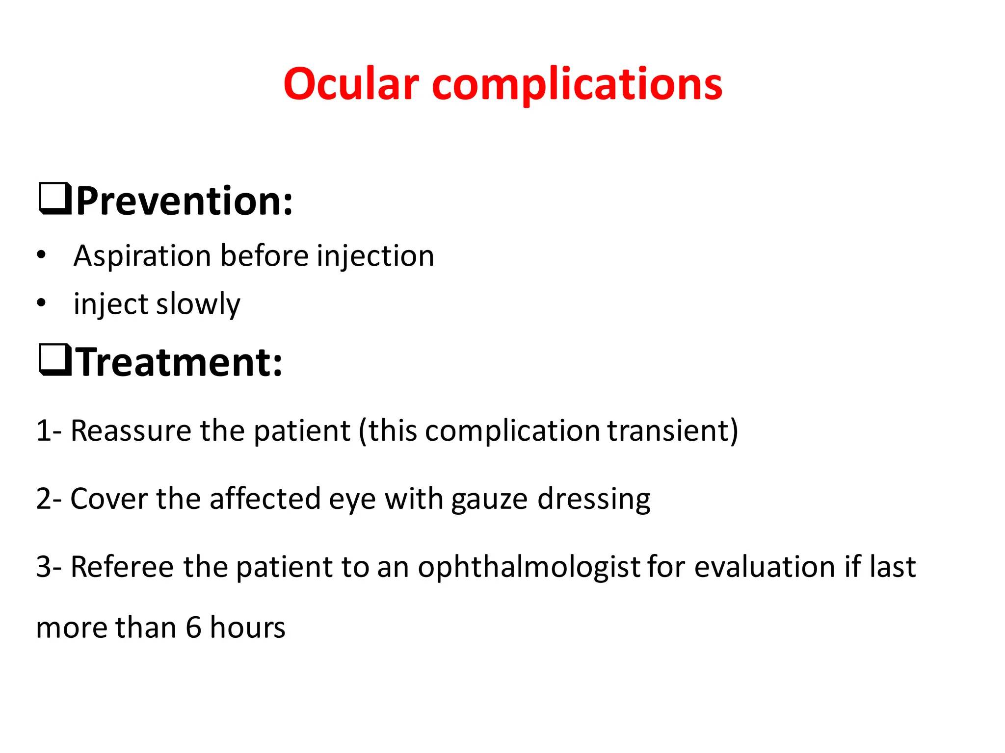 Local complication of local anaesthesia | PDF
