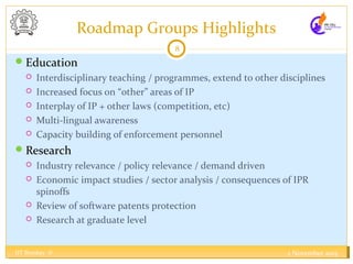 Presentation on Roadmap for IPR Research in India | PPT