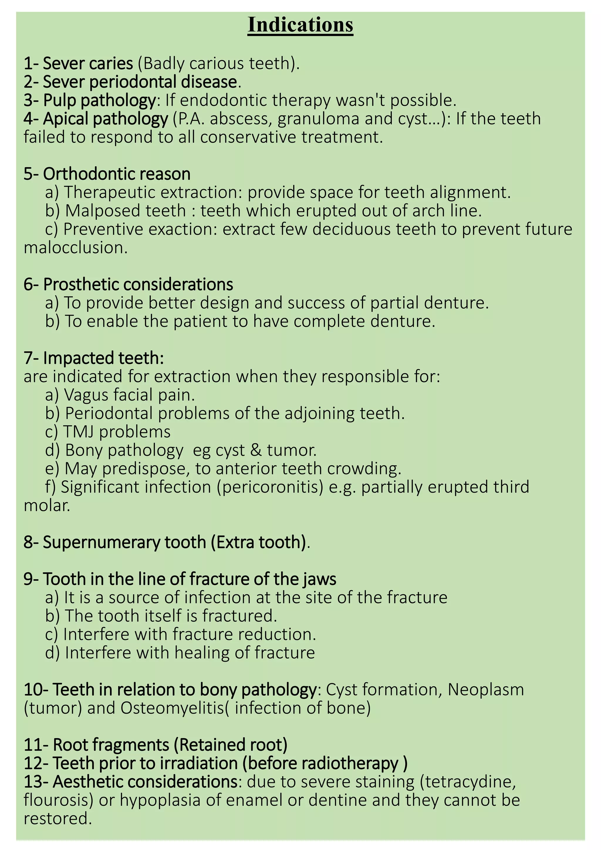 Exodontia (Extraction) | PDF