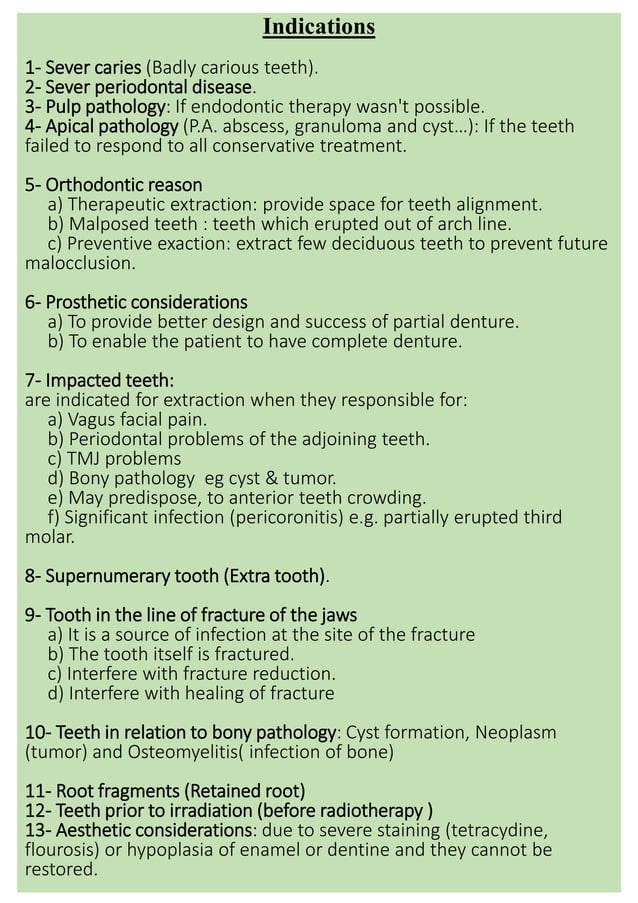 Exodontia (Extraction) | PDF