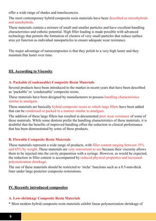 Composite Resin Materials | PDF
