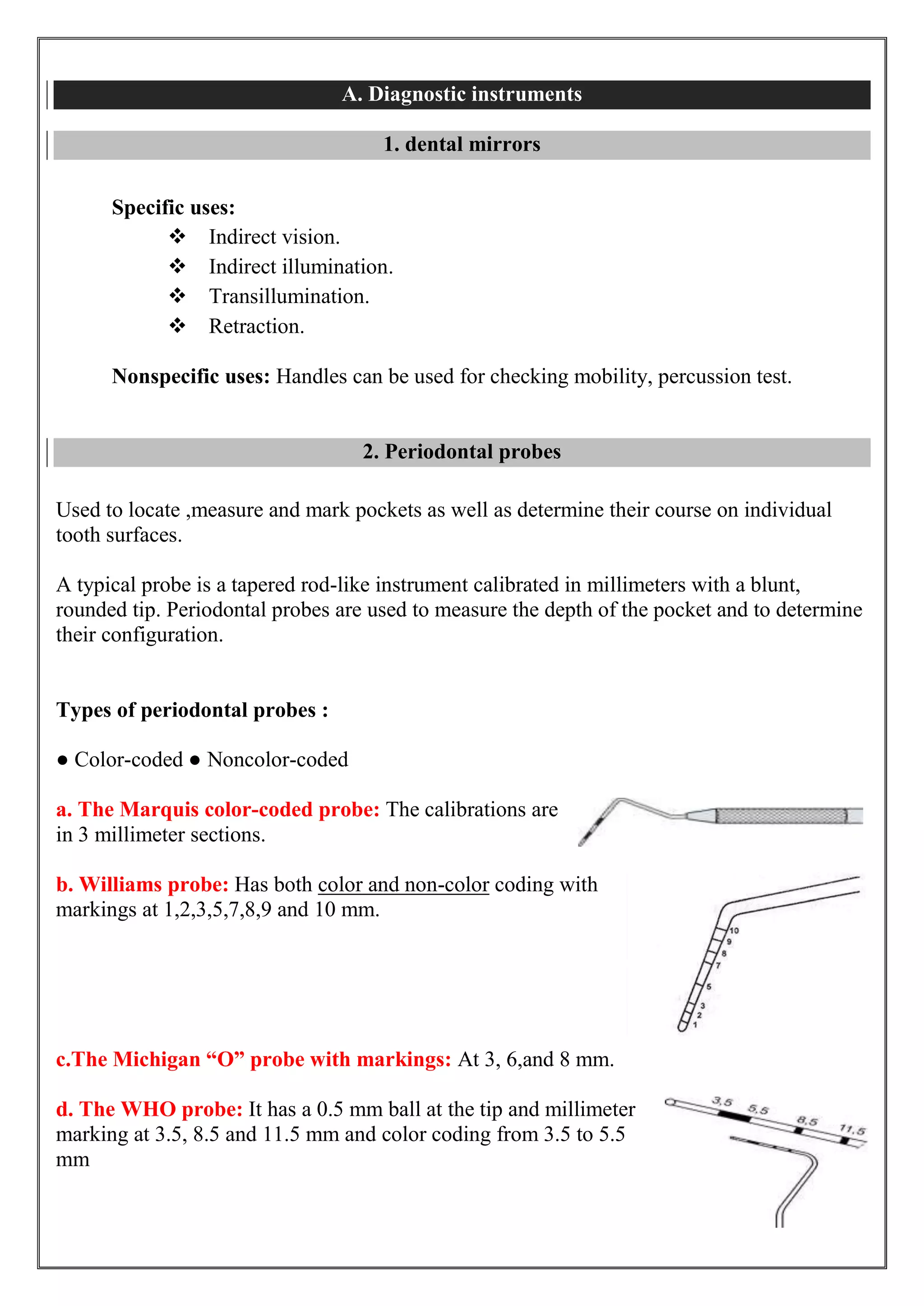 Periodontal instruments | PDF