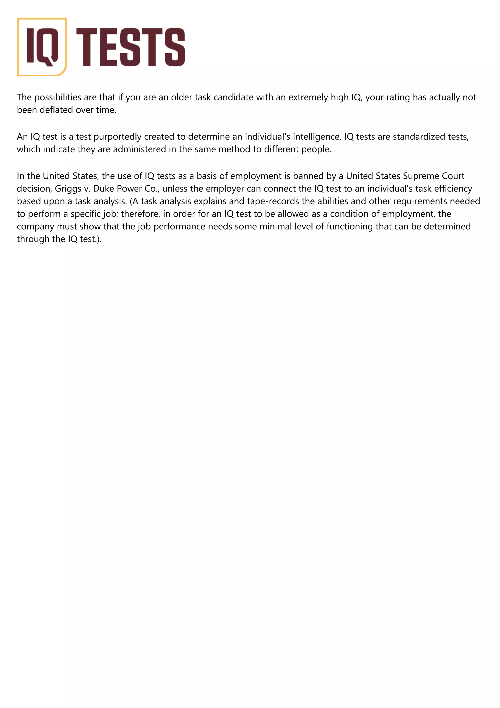 IQ Test | PDF