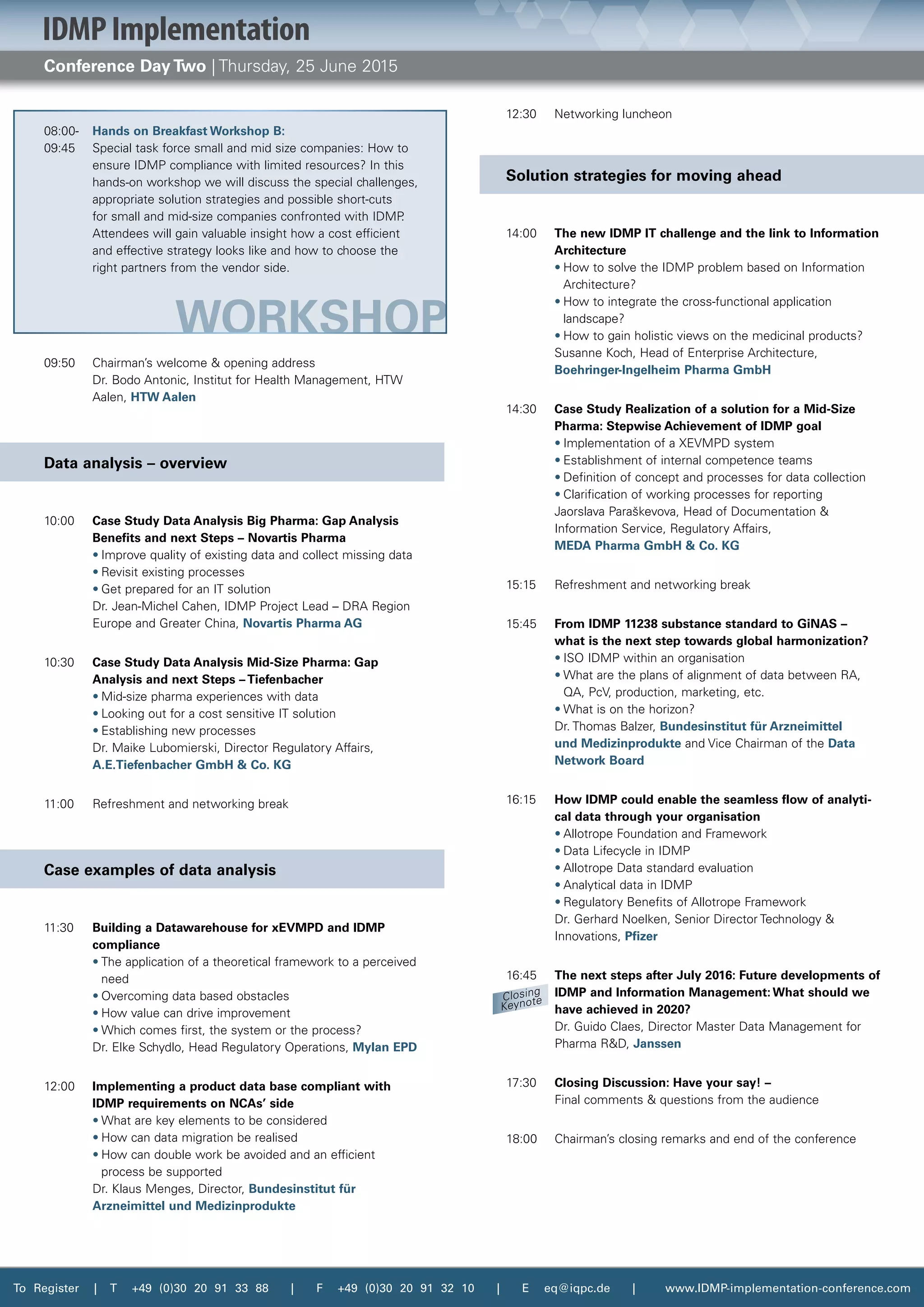 IDMP Implementation - Impact on Data, Systems and Processes. How to ...