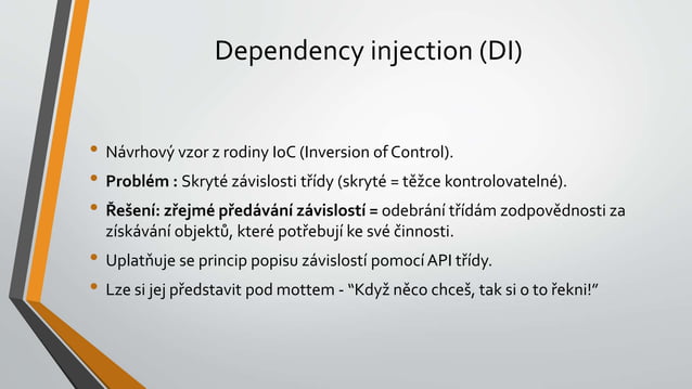 Dependency injection | PPTX