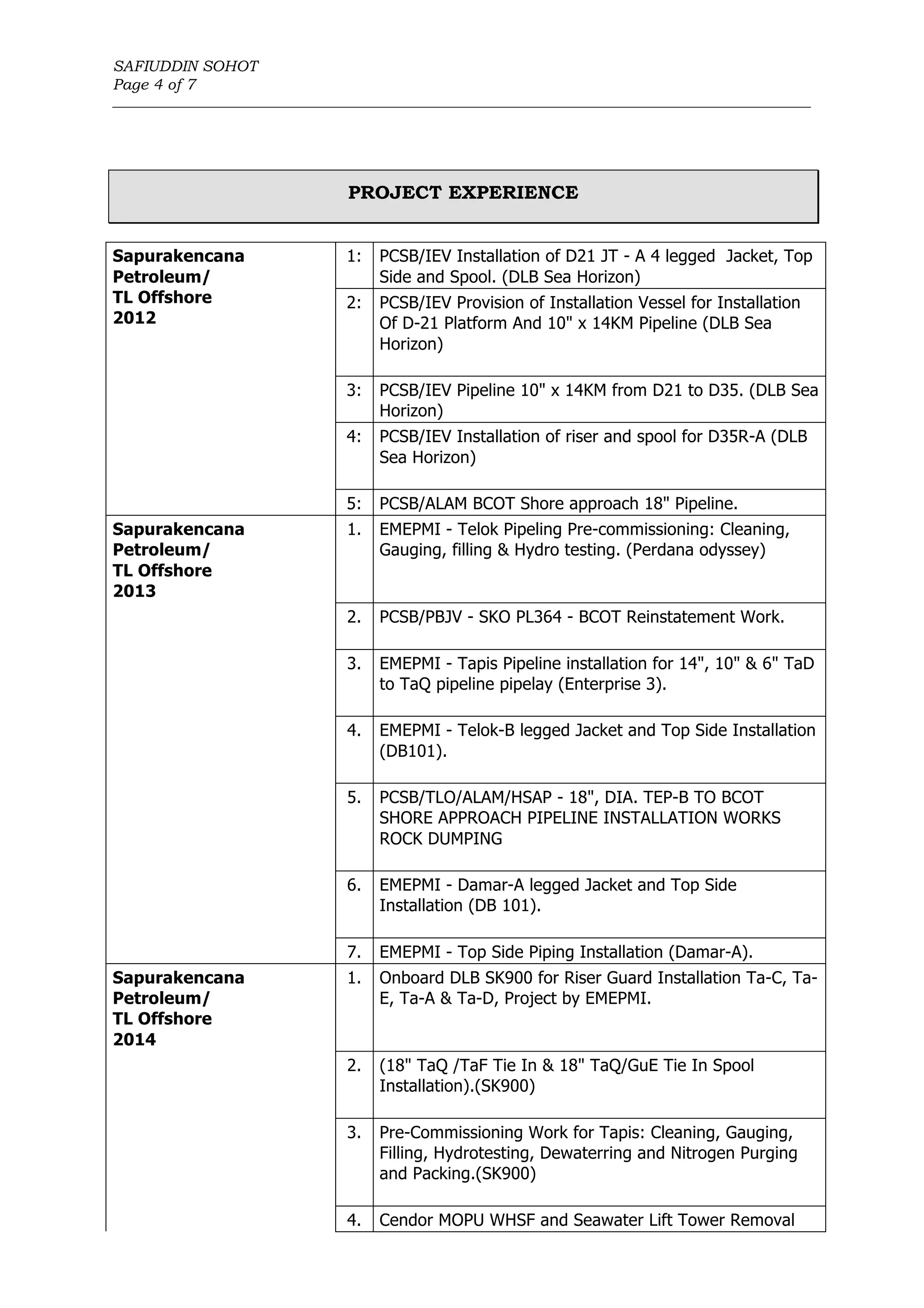 SAFIUDDIN SOHOT CV | PDF