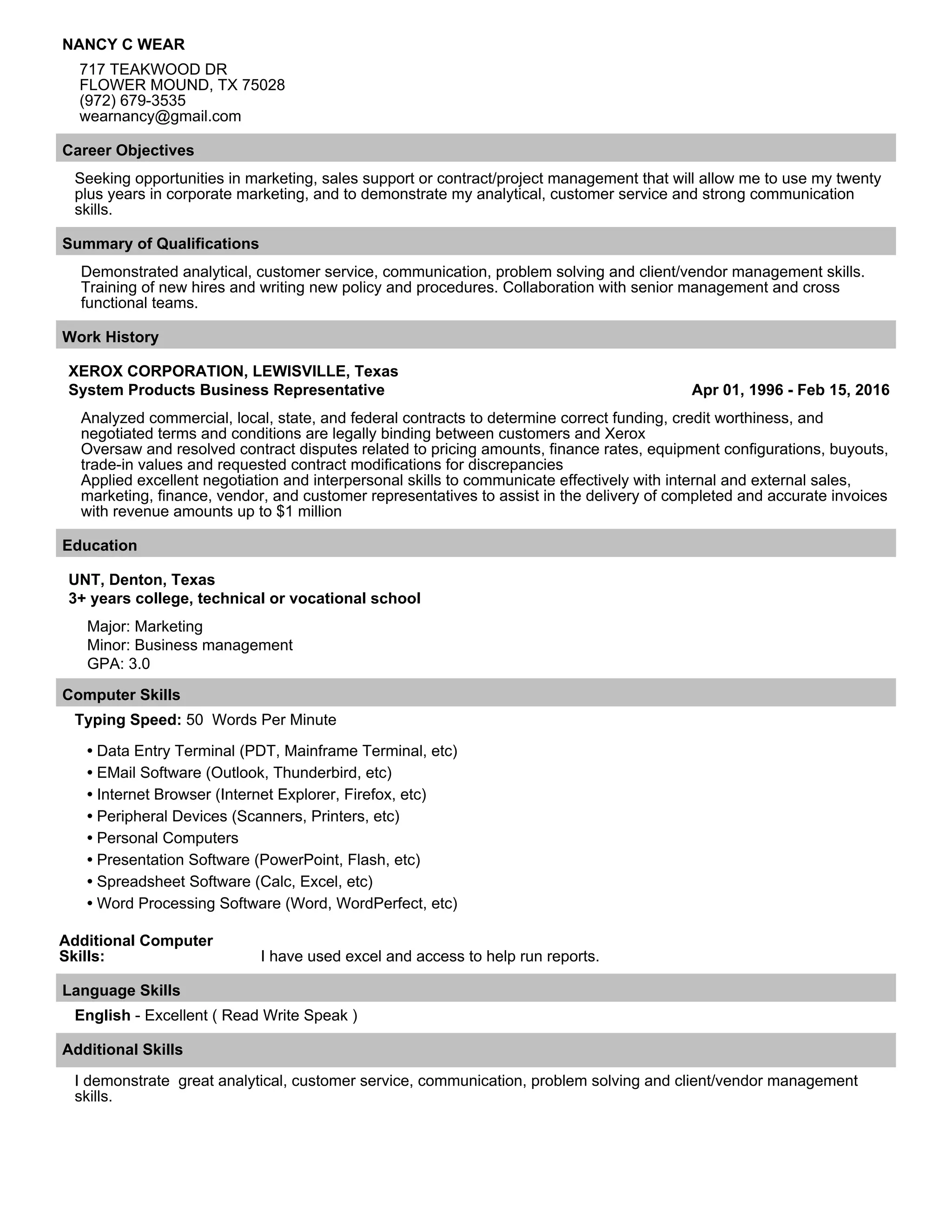 Resume2 | PDF