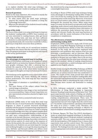 Using Mind Maps to Improve the Students’ Reading Skills at Dong Nai Technology University | PDF