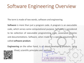 Software Engineering Overview | PDF