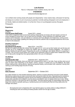 Luke Butcher CV (1) | DOC