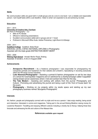 Luke Butcher CV (1) | DOC
