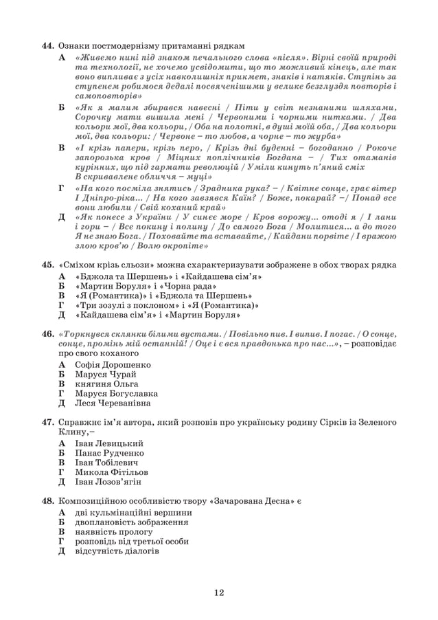 Пробне ЗНО 2020 українська мова і література Pdf