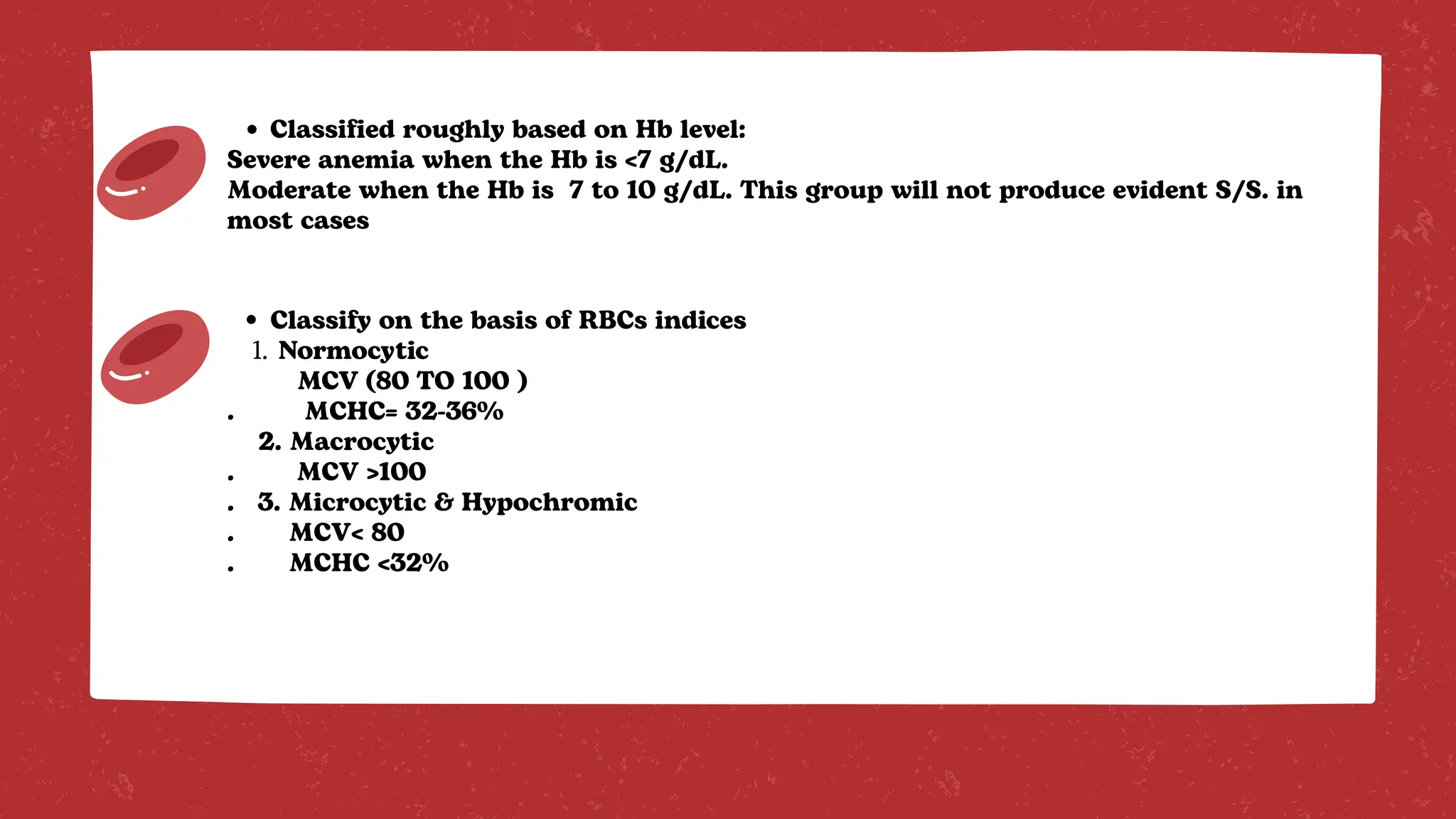 Approach to anemia , classification, investigations cases | PDF