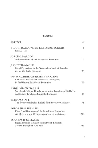 Archaeology Of Formative Ecuador James Scott Raymond Richard L Burger | PDF