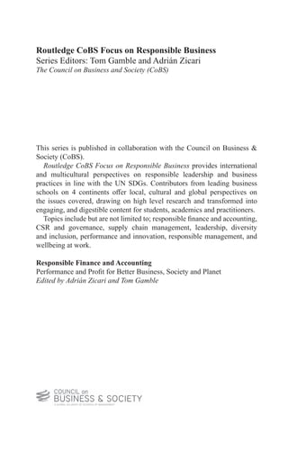 Responsible Finance And Accounting Performance And Profit For Better ...