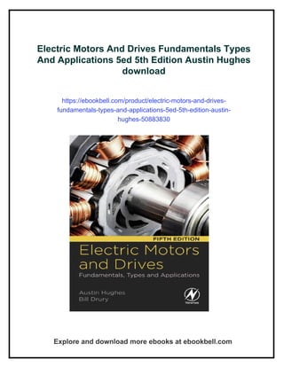 Electric Motors And Drives Fundamentals Types And Applications 5ed 5th ...