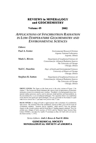 Applications Of Synchrotron Radiation In Lowtemperature Geochemistry ...